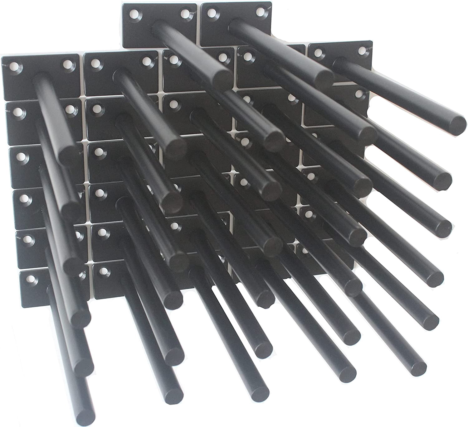 32 Pcs 6" Black Solid Steel Floating Shelf Bracket Blind Shelf Supports ...