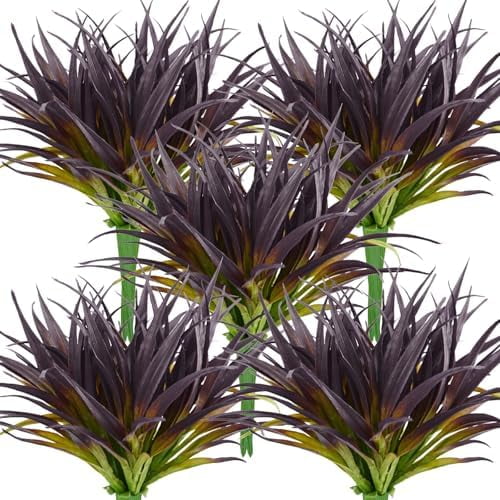 32 Pcs Artificial Grass Fake Grass Plants 17.3in Outdoor Plants UV ...