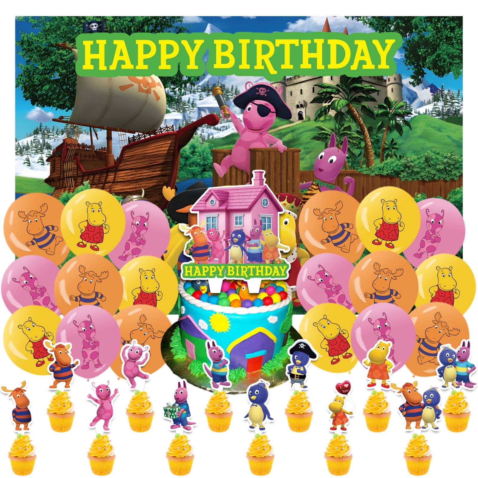 32 Pcs For The Backyardigans Cartoon Theme Birthday Party Supplies ...