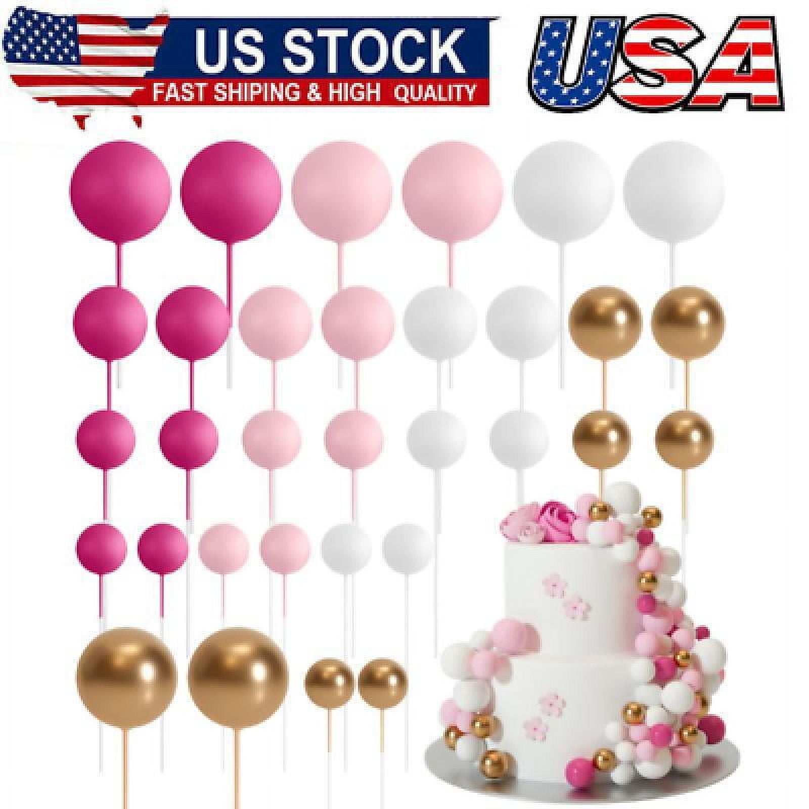 32 Pcs Ball Cake Topper Decorations Mini Balloons Cake Topper Sticks ...