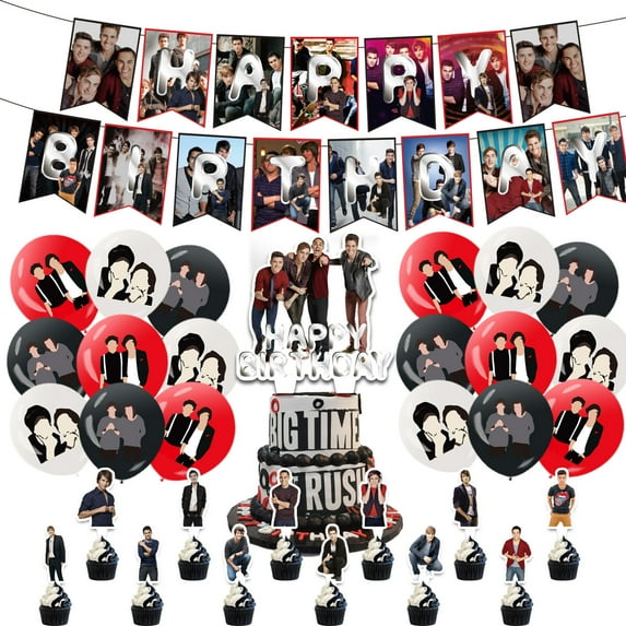 32 Pcs For Big Time Rush TV Series Theme Birthday Party Decorations Set ...