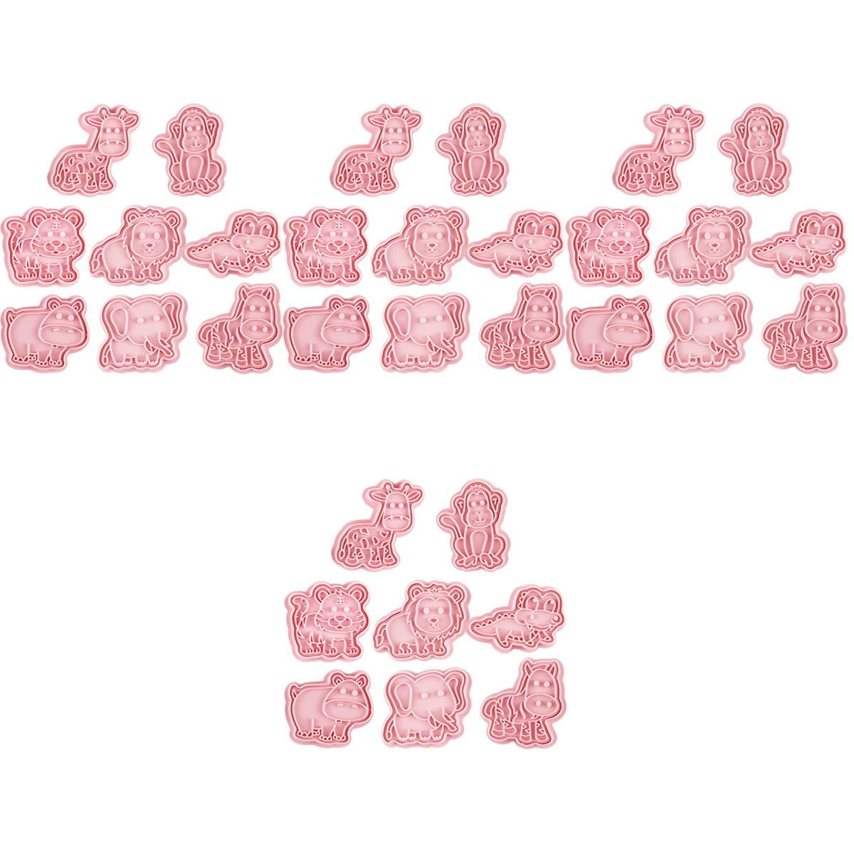 32 Pcs Biscuit Mold Cookie Cutters Baking Stamps Biscuits Animal ...