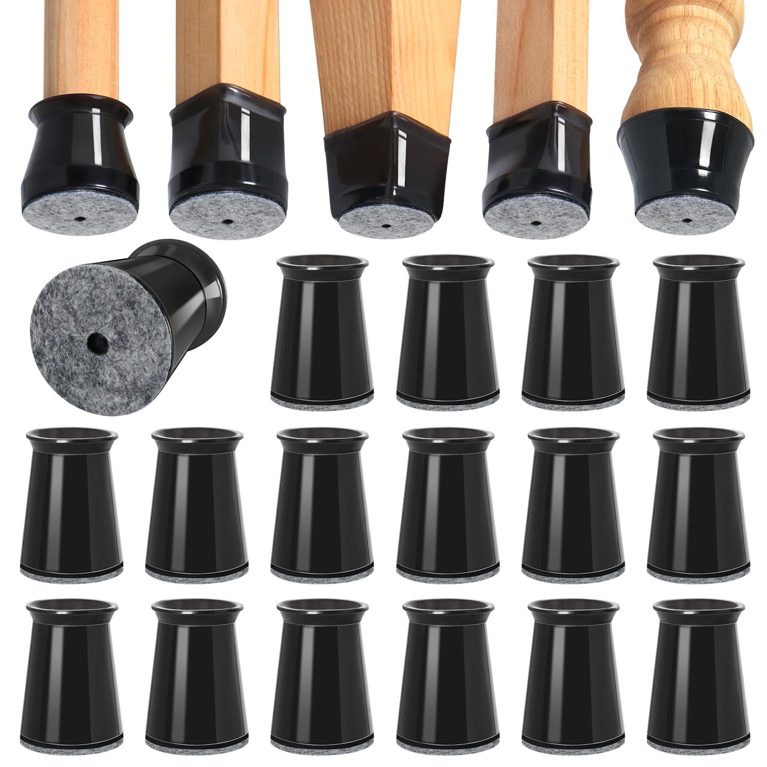 32 Pcs Chair Leg Floor Protectors, Bar stools Leg Protectors Caps ...