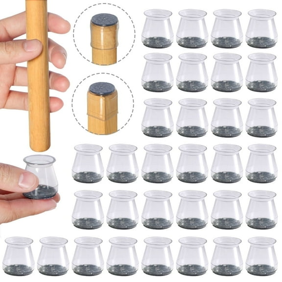 32 pcs Chair Leg Floor Protectors for Hardwood Floors Silicone Covers ...