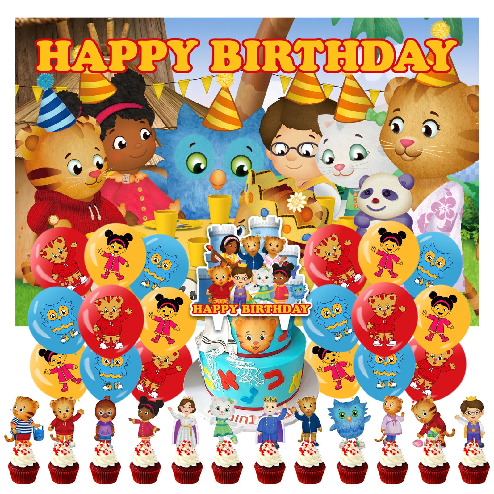 32 Pcs For Daniel Tiger Themed For Neighborhood Cartoon - Party ...