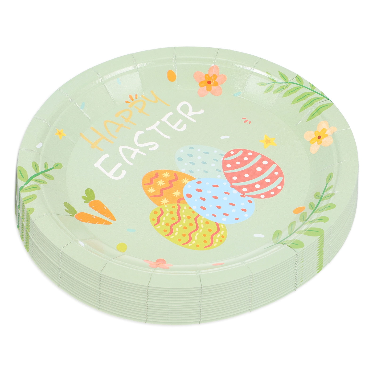 32 Pcs Easter Bunny Paper Plates Easter Paper Plate Party Disposable ...