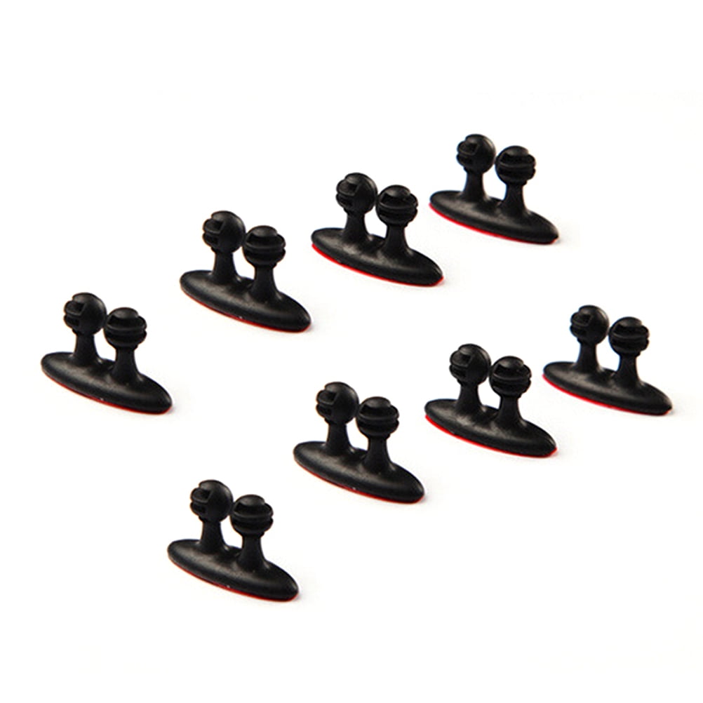 32 Pcs Flat Plug Power Strip White Cable Clip Multipurpose Clips ...