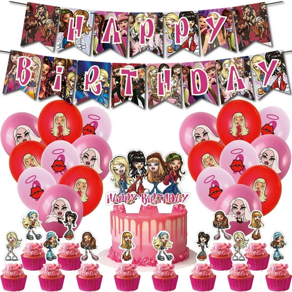 32 Pcs For Bratz Theme Birthday Party Decorations,With 18 Balloons,1 ...