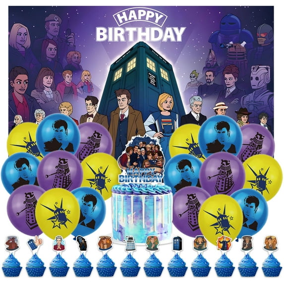 32 Pcs For Doctor Who-Themed Party Decorations and Favors Set ...