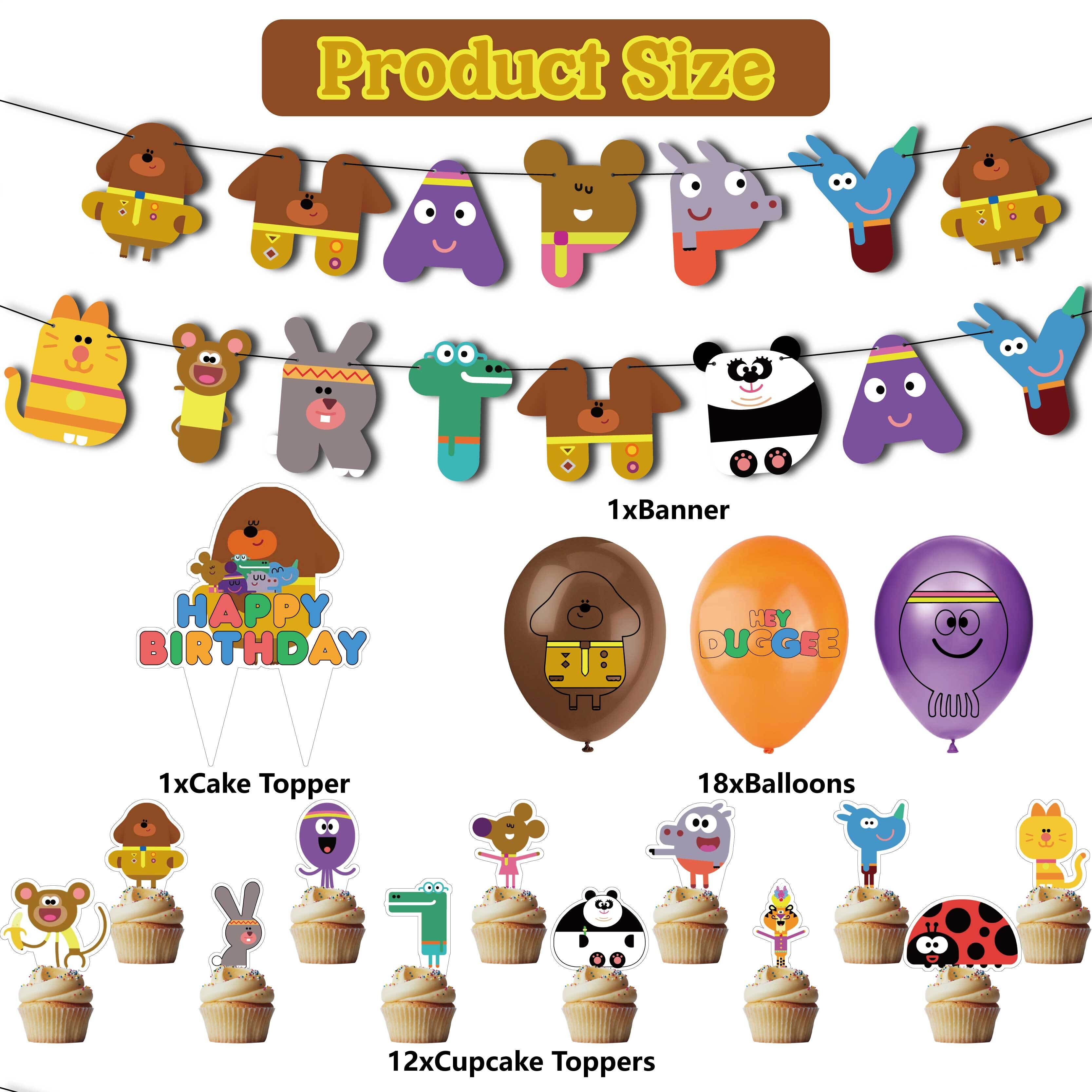32 Pcs For Hey Duggee Theme Birthday Party Decorations Set,All-in-One ...