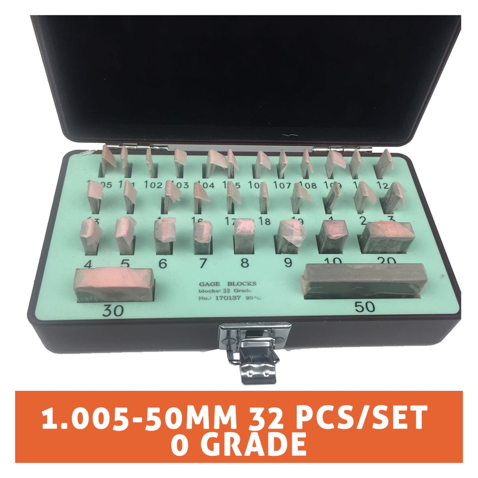 32 Pcs High Accuracy Steel Gauge Measuring Block Set Testing Gage Block ...