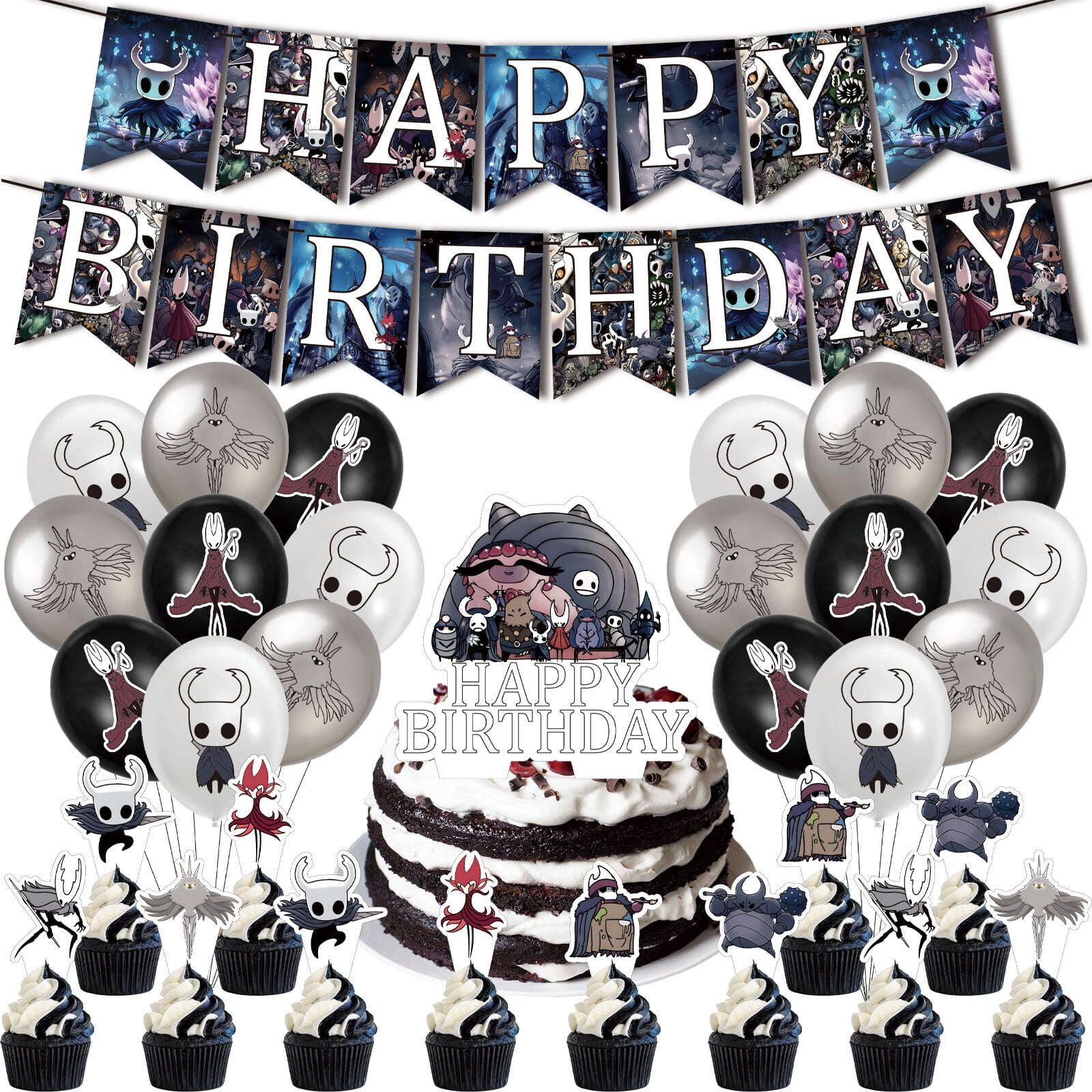 32 Pcs For Hollow Knight Cartoon-Themed Party Decoration Set - Includes ...