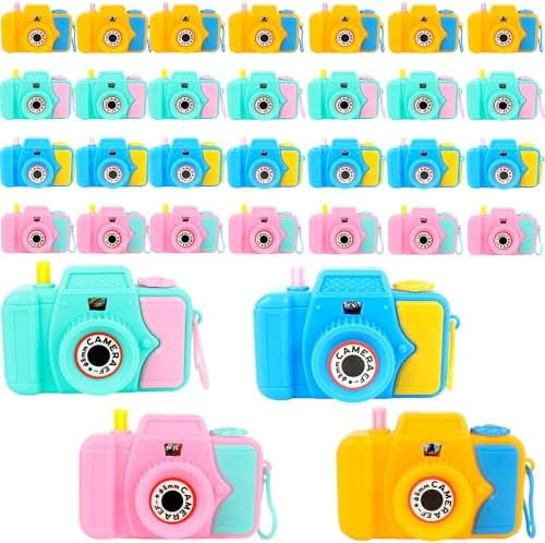 32 Pcs Kids Camera Toy Set Mini Plastic Camera Toy Pretend Play Toy ...