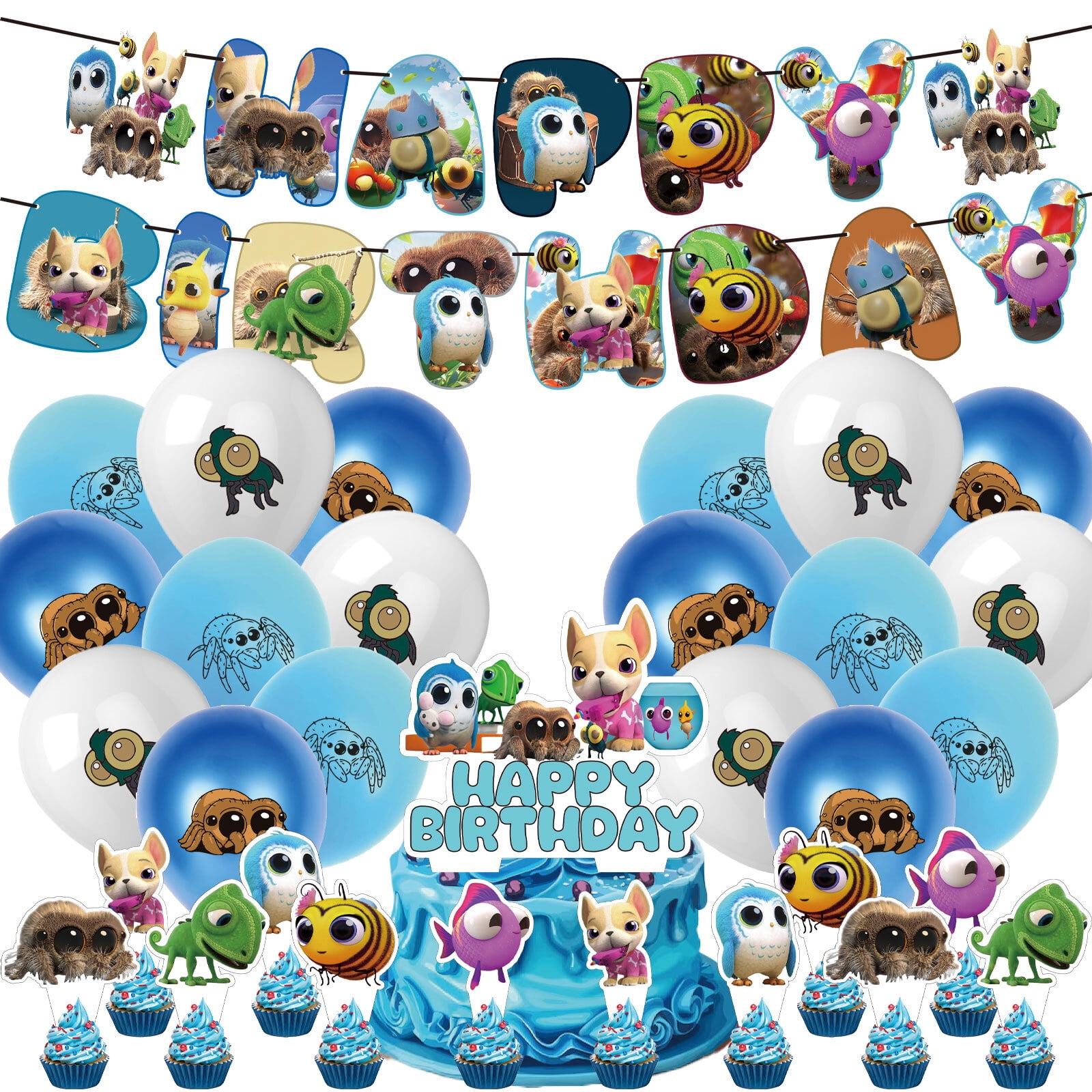 32 Pcs For Lucas The Spider Theme Birthday Party Decorations Set,13 ...