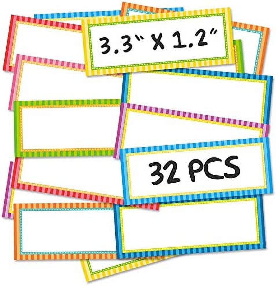 32 Pcs Magnetic Dry Erase Labels, Opret Magnetic Name Tags Plates ...