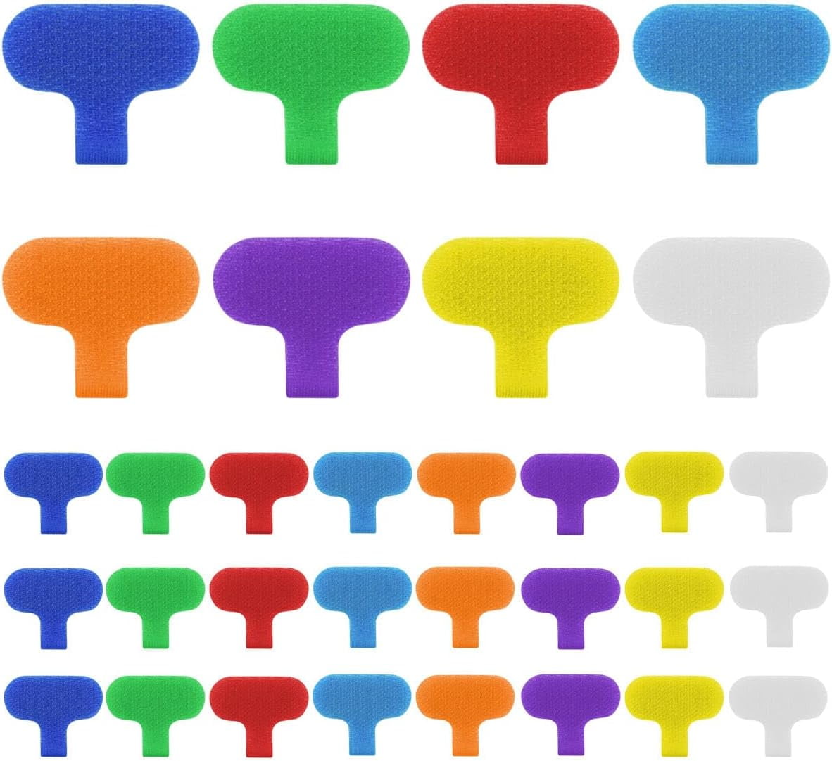 32 Pcs Multi-Color Cable Labels,8-color Self-Adhesive Cord Labels ...