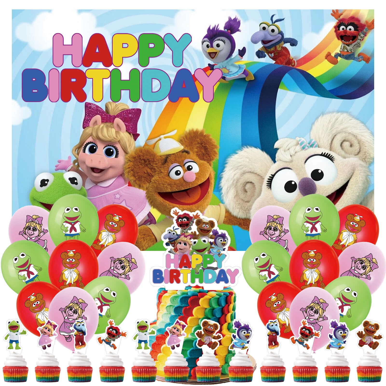32 Pcs For Muppet Babies Cartoon-Themed Birthday Decorations and Party ...