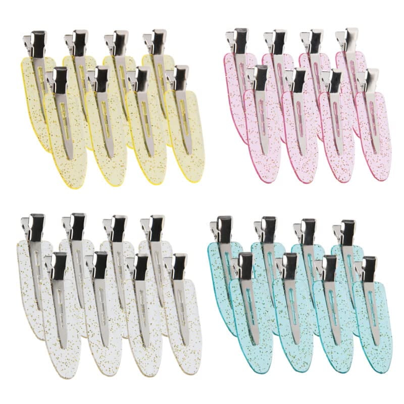 32 Pcs No Bend Hair Clips, No Crease Hair Clips for Hair Styling and ...