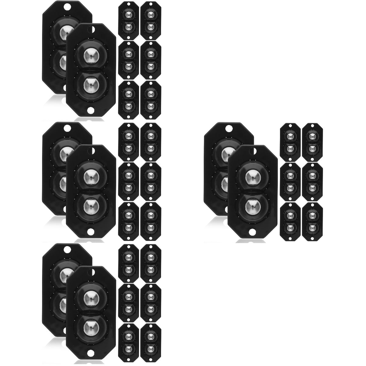 MERRYHAPY Black Caster Wheels for Home Appliances Easy Floor Protection ...