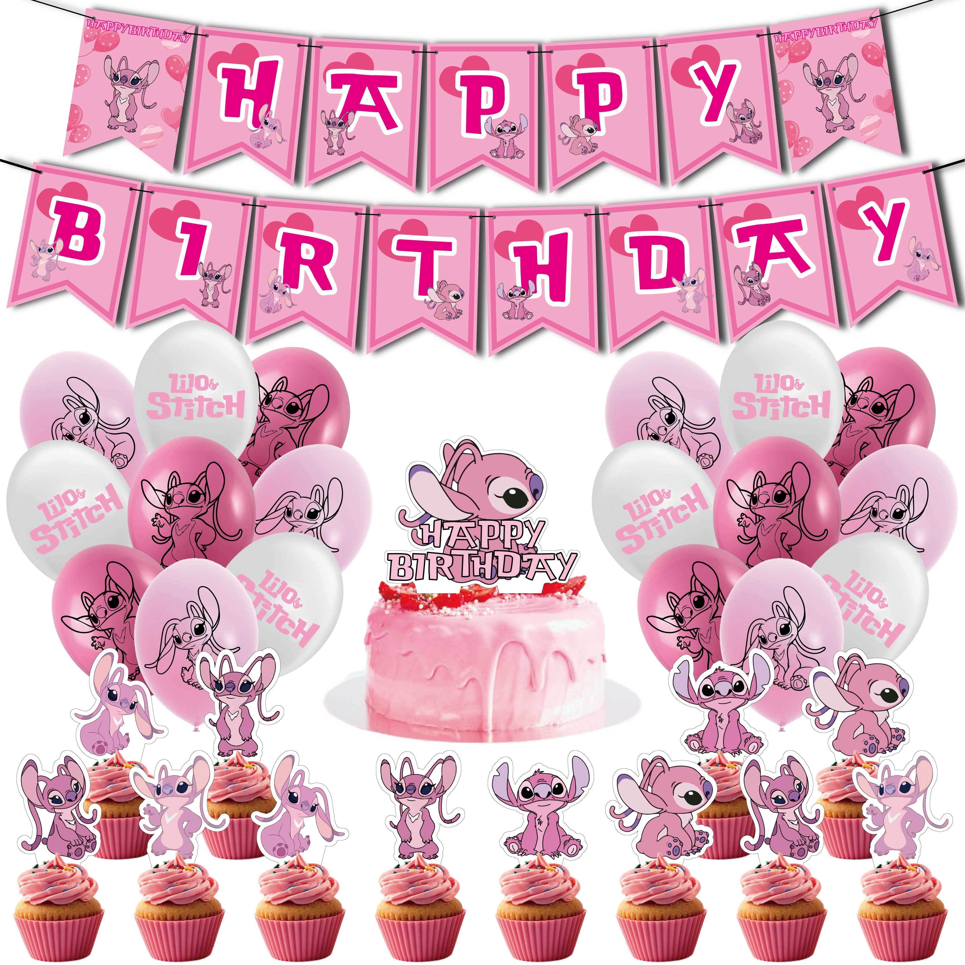 32 Pcs For Pink Cartoon Themed For Angel Birthday Party Decorations ...