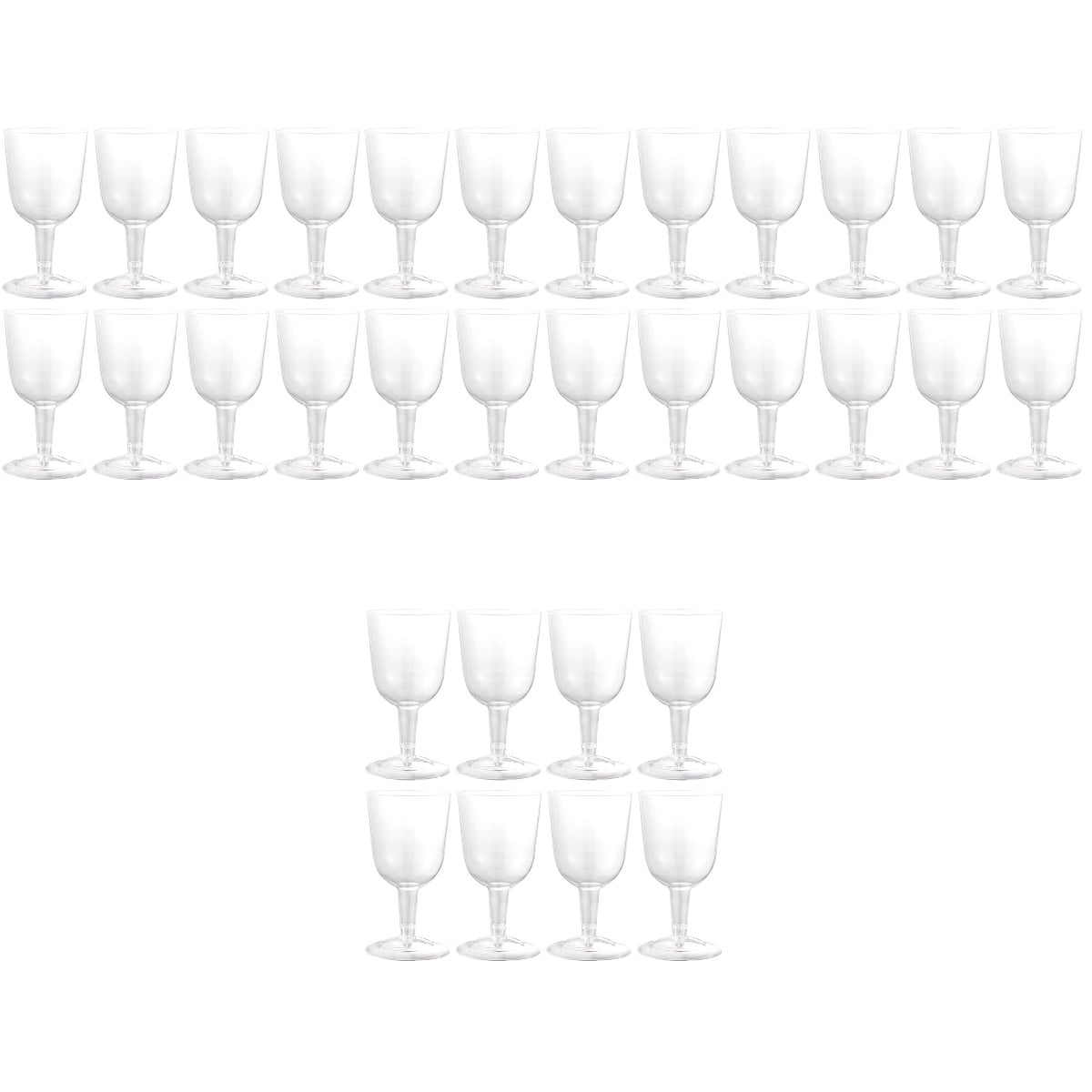 32 Pcs Plastic Wine Glass Beer Mugs Clear Cups Disposable Whiskey Glasses