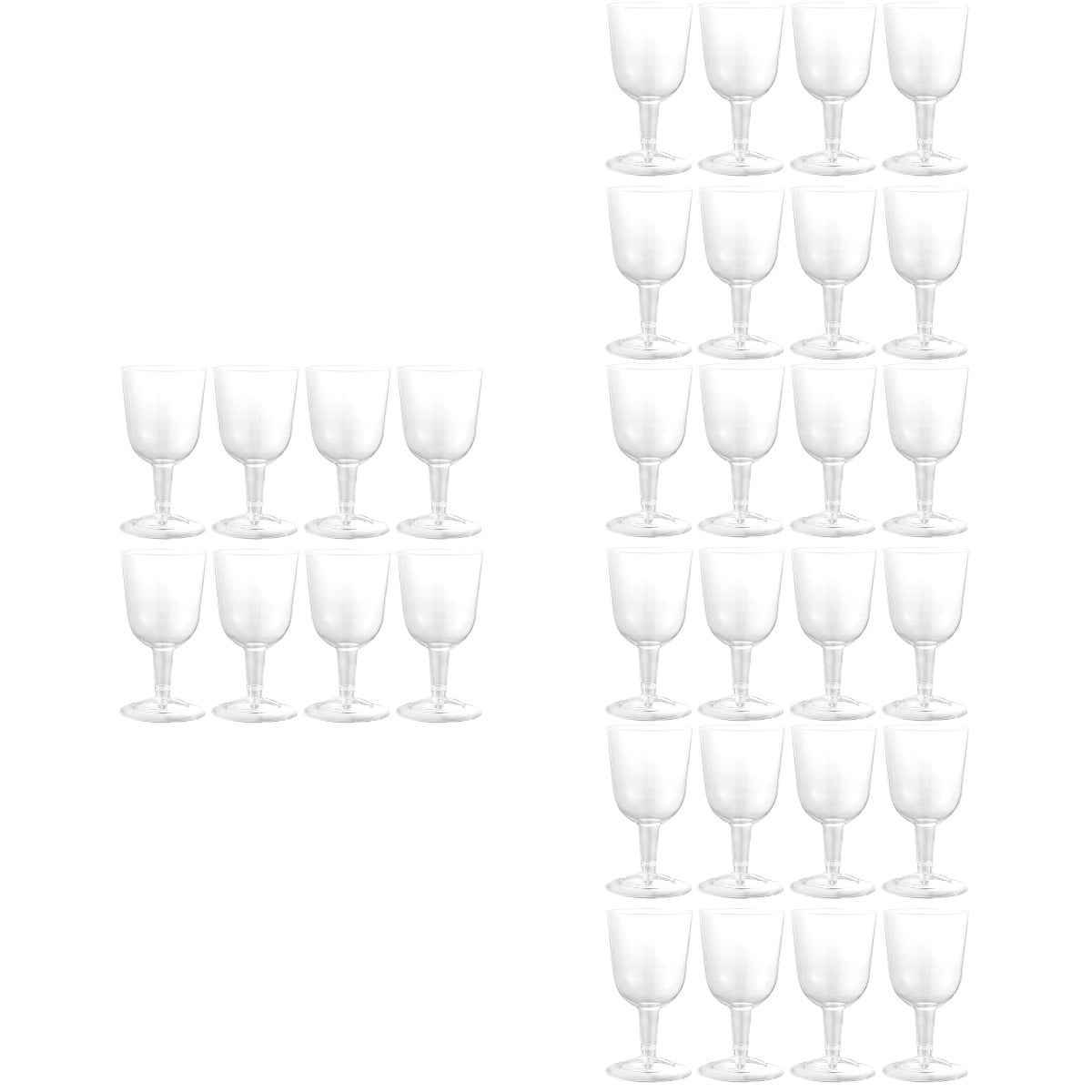 32 Pcs Plastic Wine Glass Plastic Mug Plastic Wine Cups Plastic Goblet Ice Cream Cups Plastic