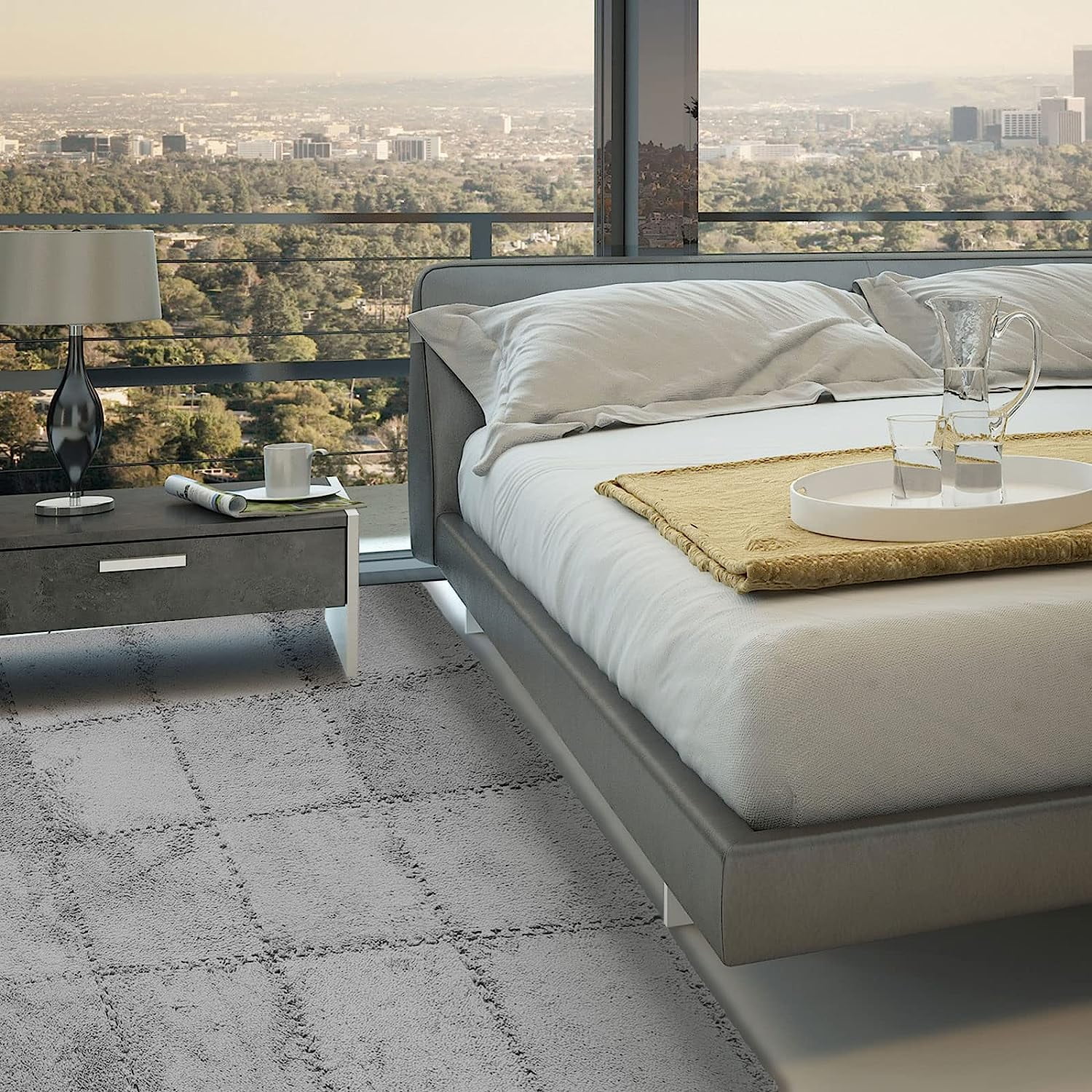 32 Pcs Plush Foam Interlocking Floor Mat Climbing Area Rugs 11.8 x 11.8 ...