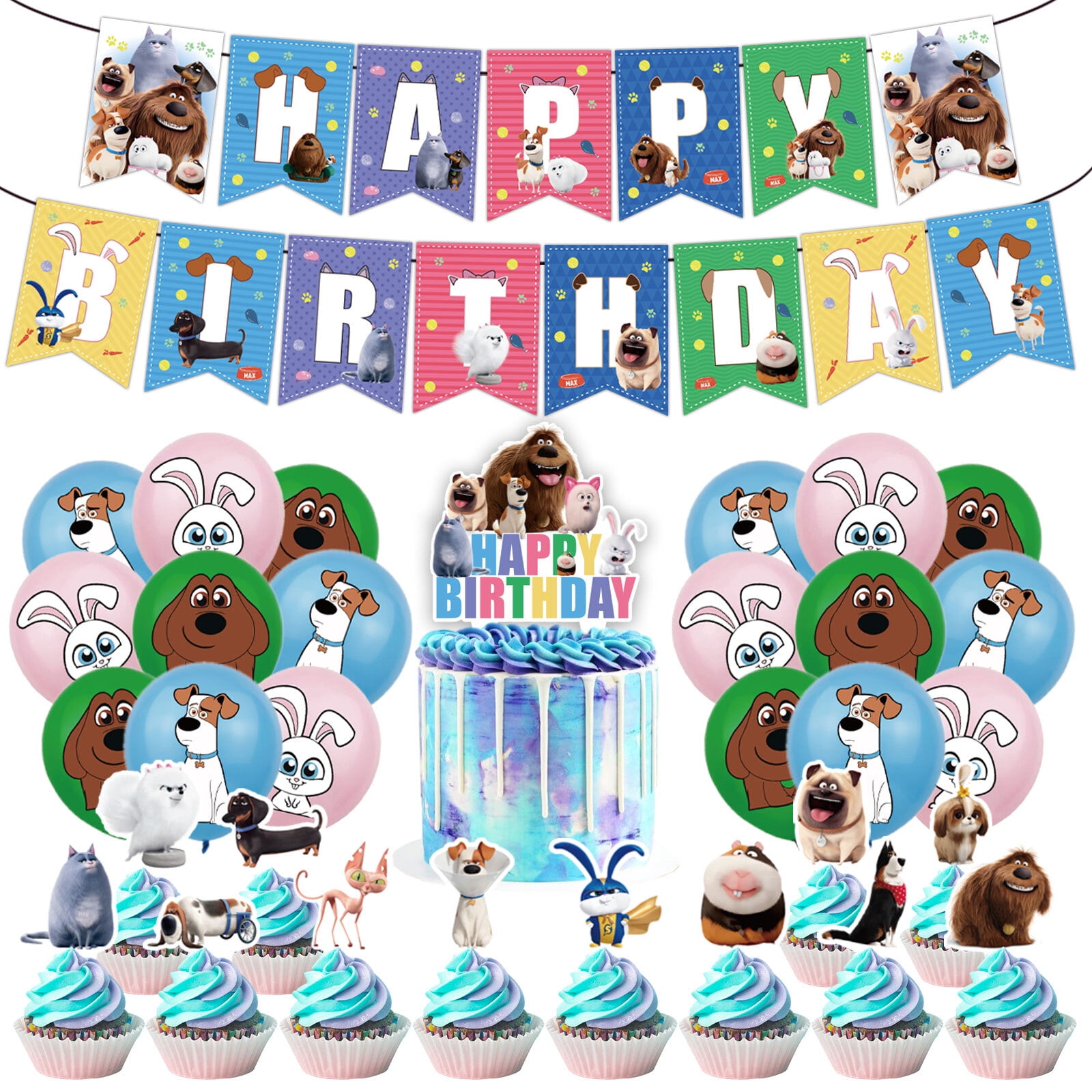 32 Pcs For The Secret Life of Pets-Themed Party Decorations and Favors ...