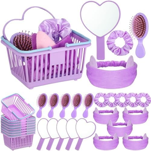 32 Pcs Spa Party Supplies Sleepover Party Favors with 8 Lovely Basket 8 ...