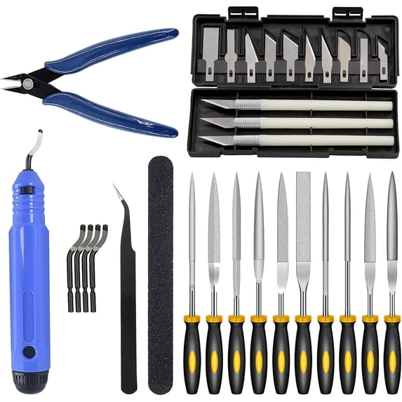 32 Piece 3D Print Tool Kit Includes Debur Tool, Cleaning, Finishing and ...