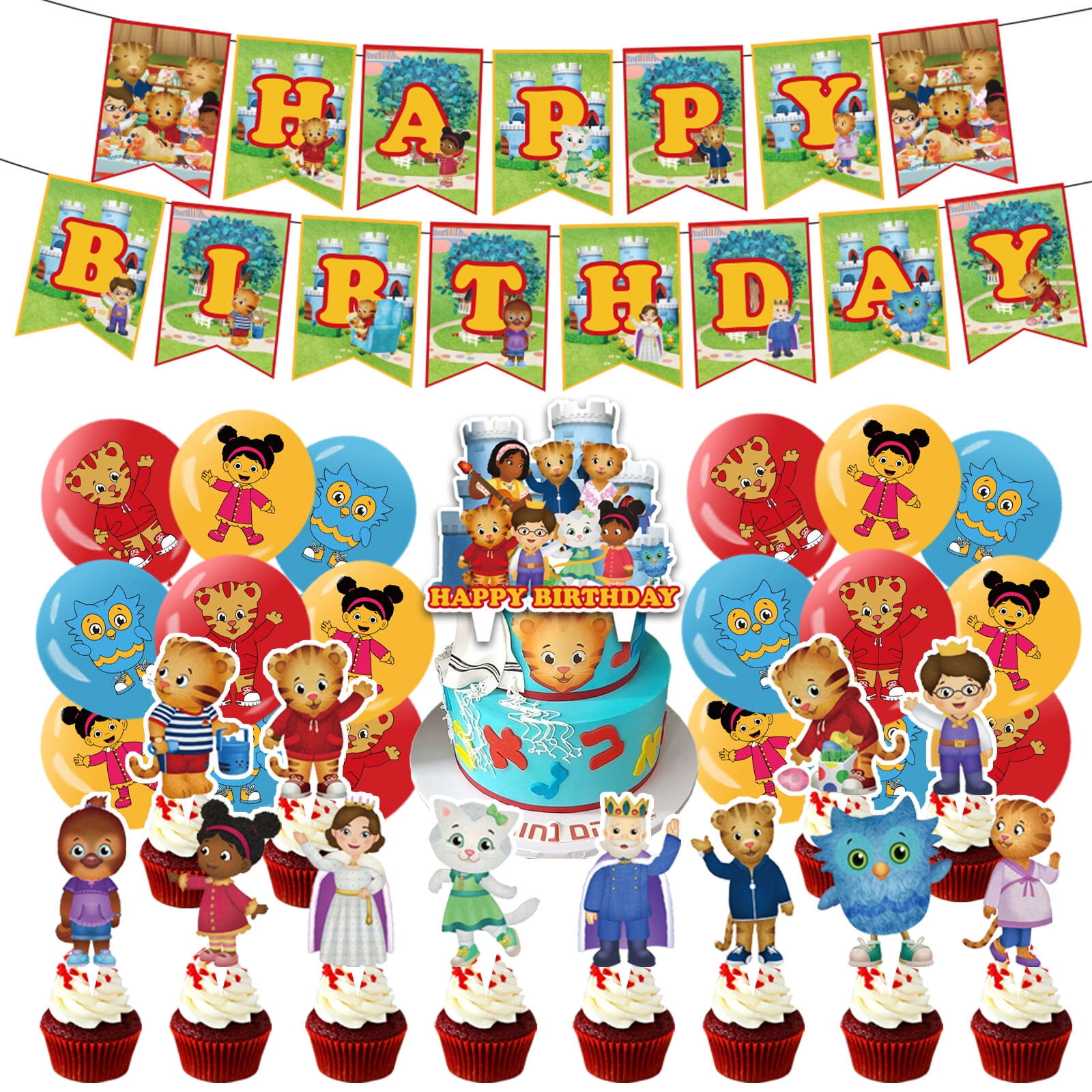 32-Piece For Daniel Tiger's Neighborhood Cartoon-Themed Birthday Party ...