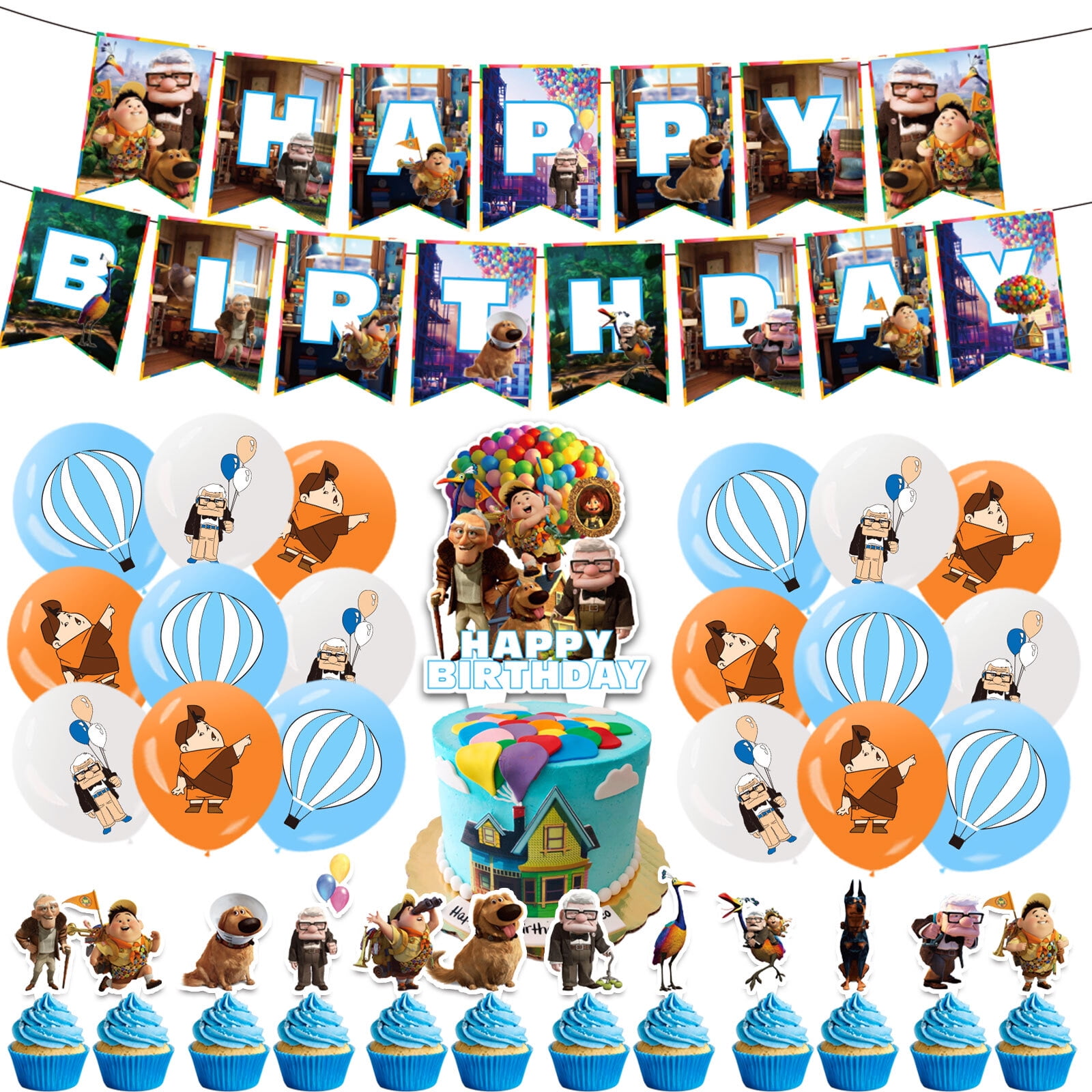 32-Piece For Up Cartoon-Themed Birthday Party Decorations Set ...