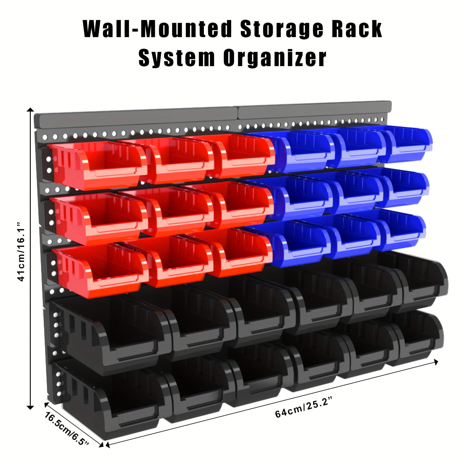 32-Piece Heavy-Duty Garage Tool Organizer System, Wall-Mounted Storage ...