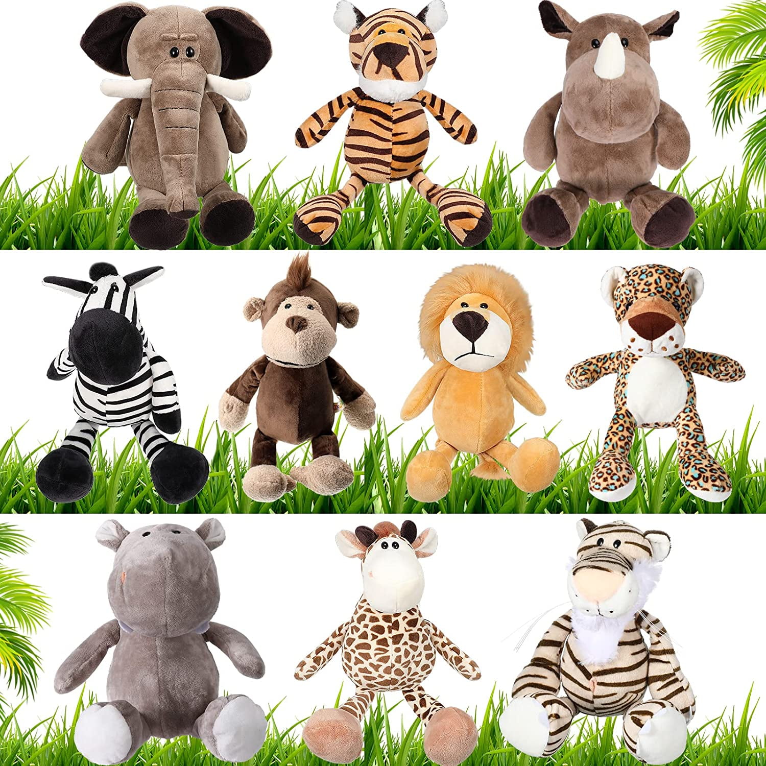 32 Piece Mini Plush Animal Toy Set, Cute Small Animals Plush Keychain ...