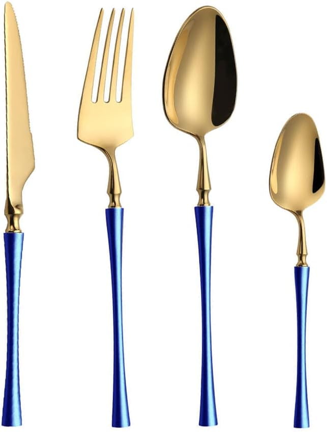 32-Piece Silverware Set with Steak Knives for 8, Food-Grade Stainless ...