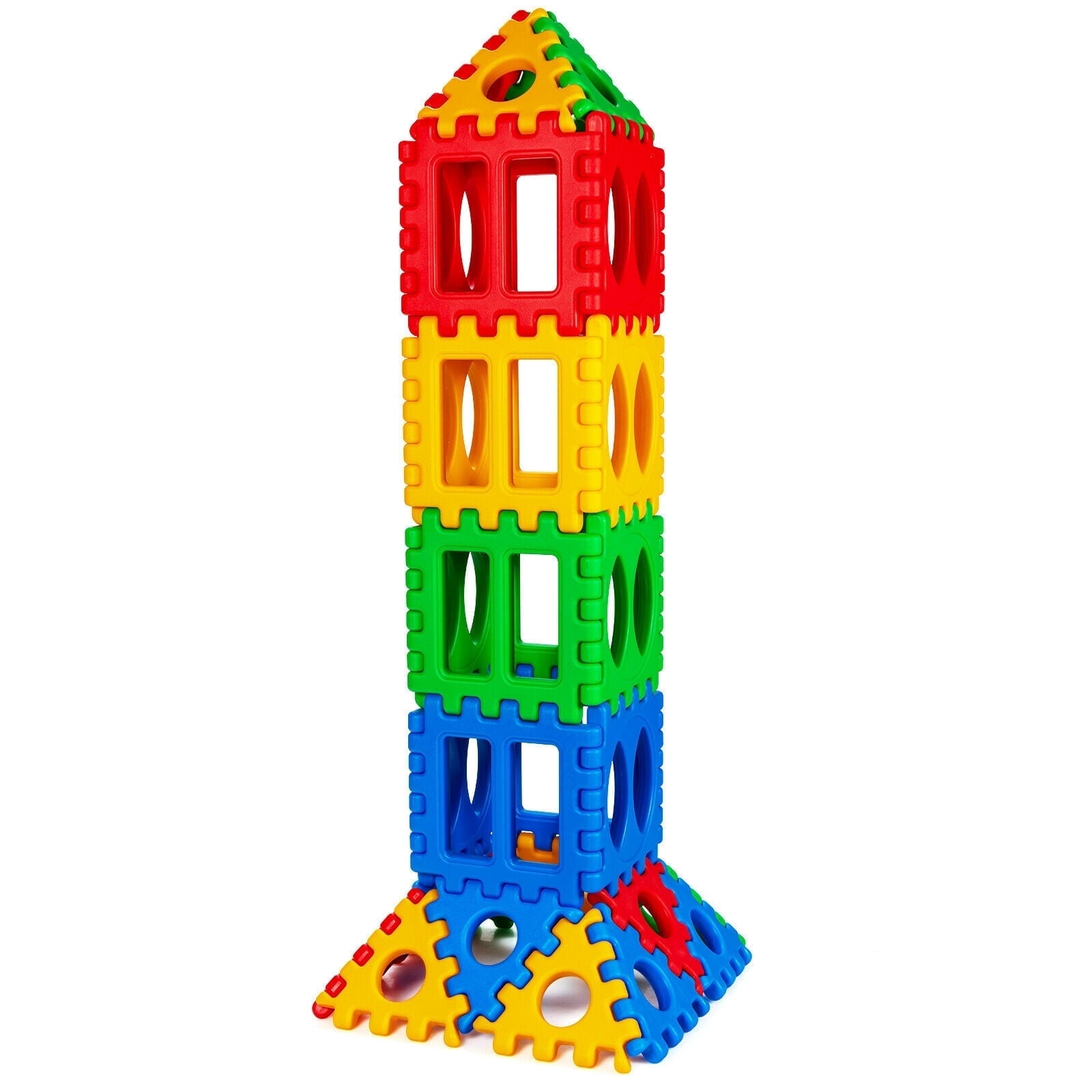 32 Pieces Big Waffle Block Set Kids Educational Stacking Building Toy ...