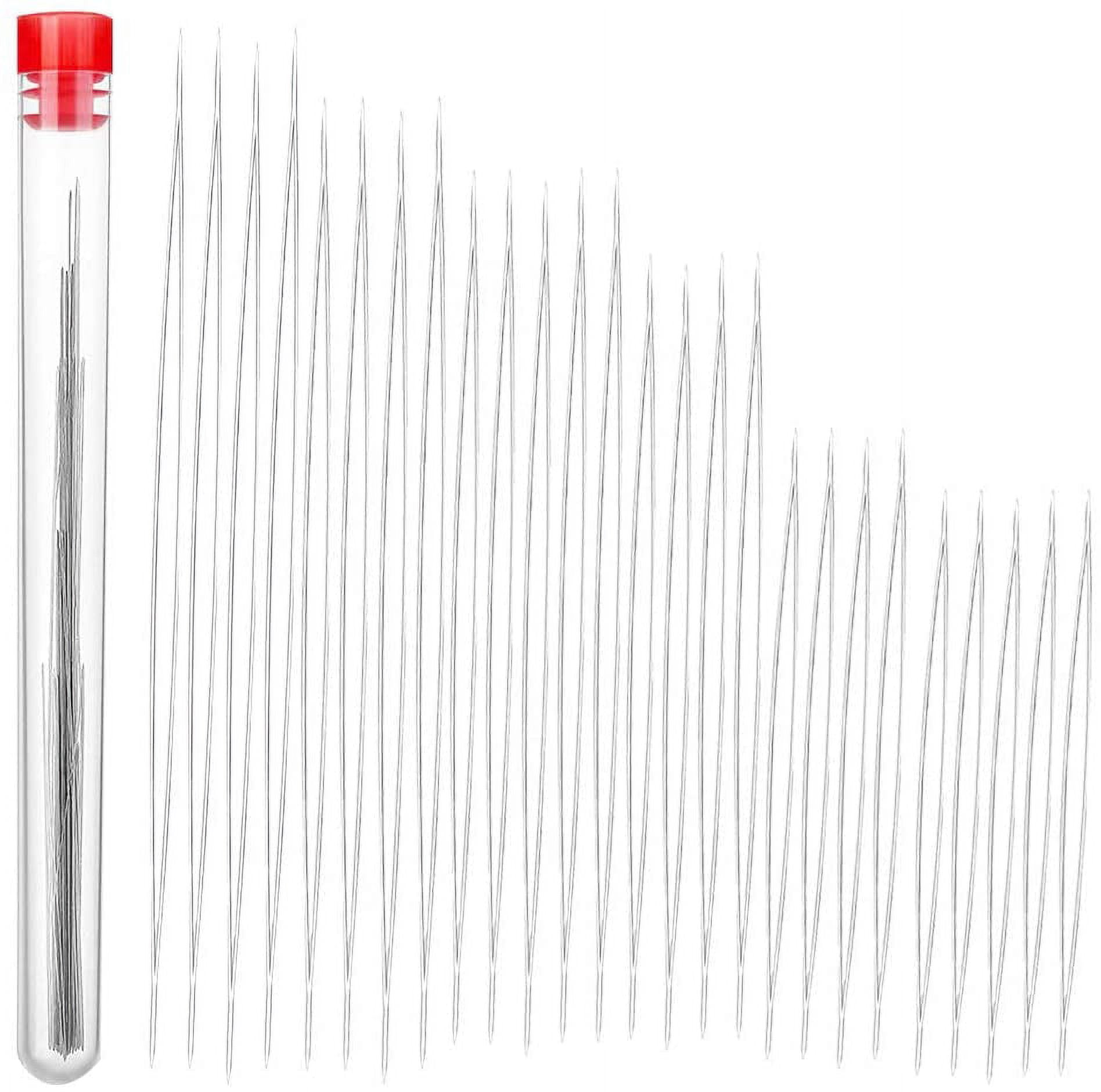 32 Pieces Collapsible Beading Needles, Assorted Size Big Eye Beads ...