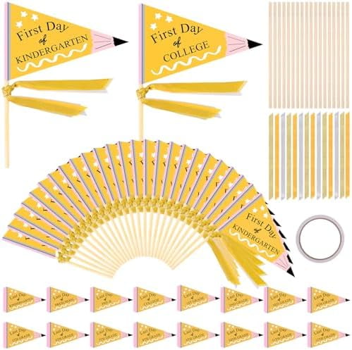 32 Pieces First Day of School Flag 17 Grade First and Last Day Of ...