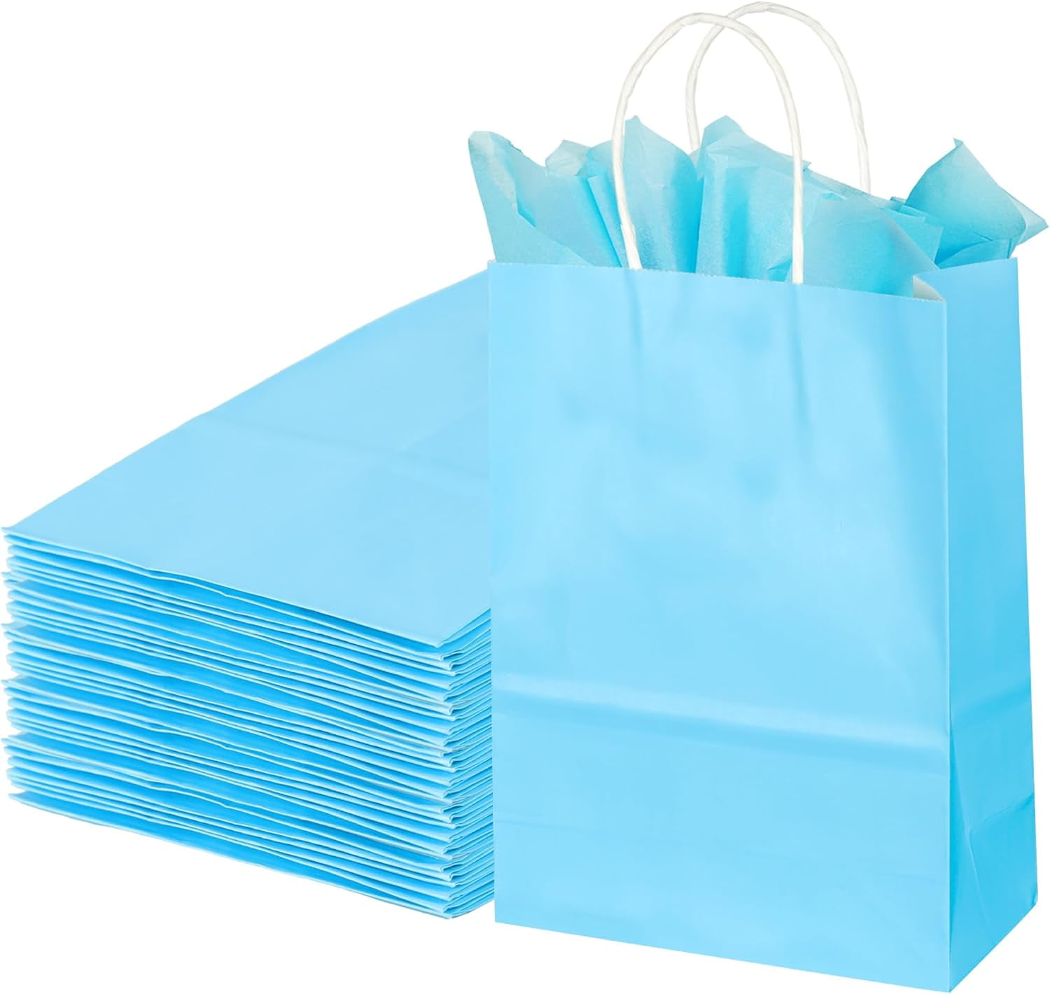 32 Pieces Gift Bags with 32 Tissues, 8 Colors Party Favor Bags with ...