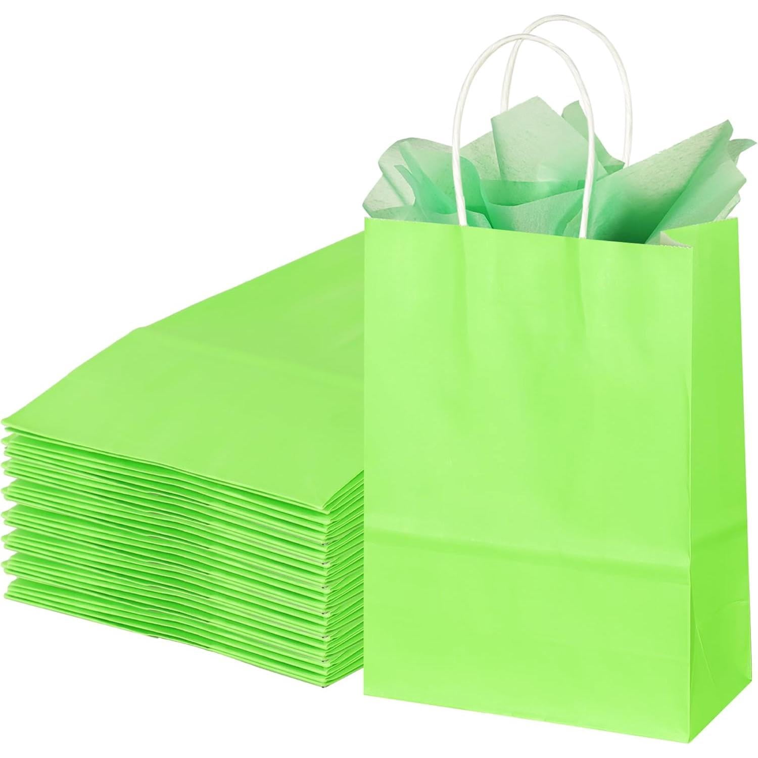 32 Pieces Gift Bags with 32 Tissues, 8 Colors Party Favor Bags with ...
