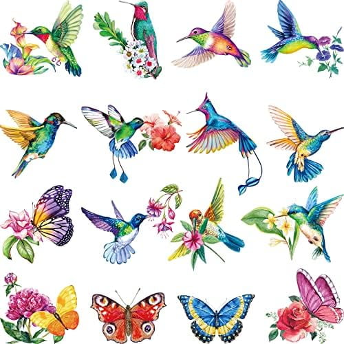 32 Pieces Hummingbird Window Clings Anti Collision Decals to Prevent ...