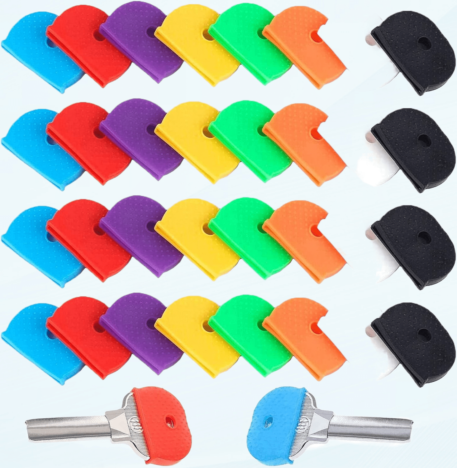 32 Pieces Key caps Silicone Key Covers in 8 Colors of Rubber Key for ...