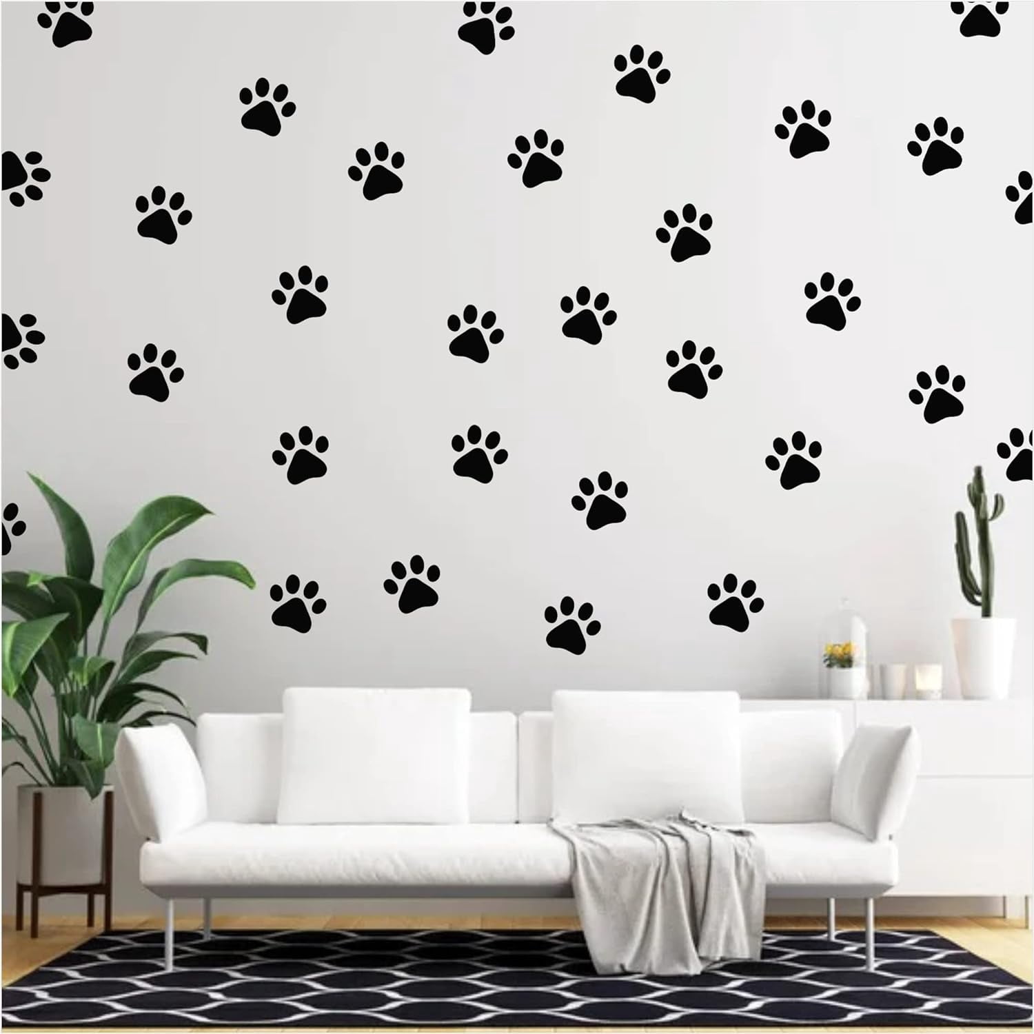 32 Pieces Paw Print Dog Wall Decals Vinyl Paw Prints Sticker Wall Art ...