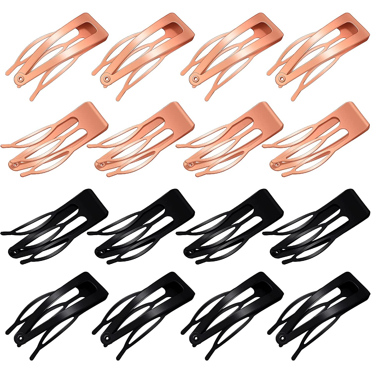 32 Pieces Snap Hair Clips for Women, 3 Prong Clips for Hair, Double ...