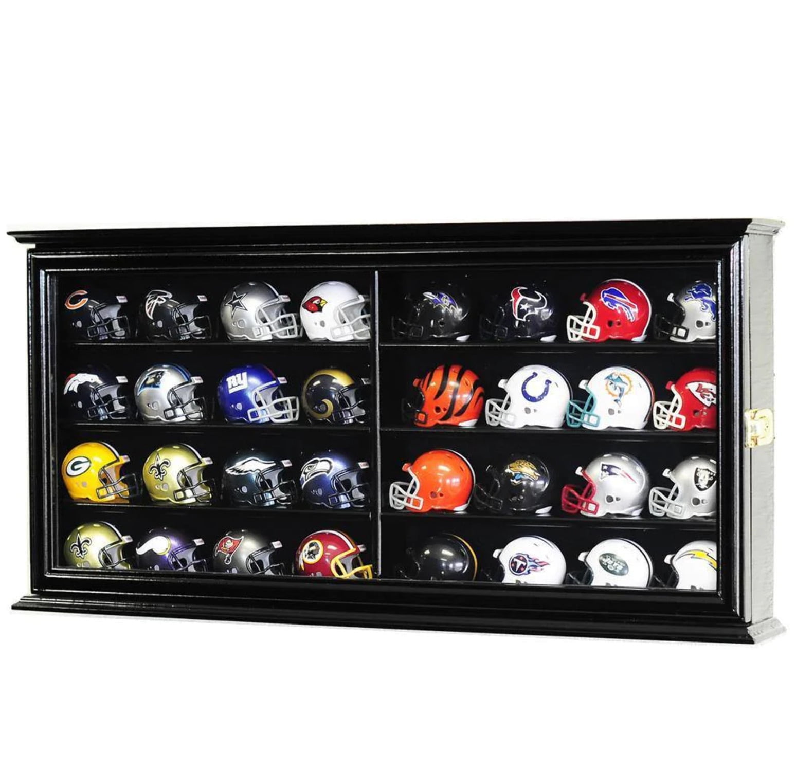 32 Pocket Pro Mini Helmet Display Case Cabinet - Walmart Business Supplies