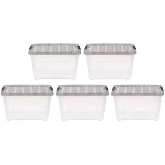 32 Qt. Stack and Pull Plastic Storage Bin, Gasket Box, Stackable ...