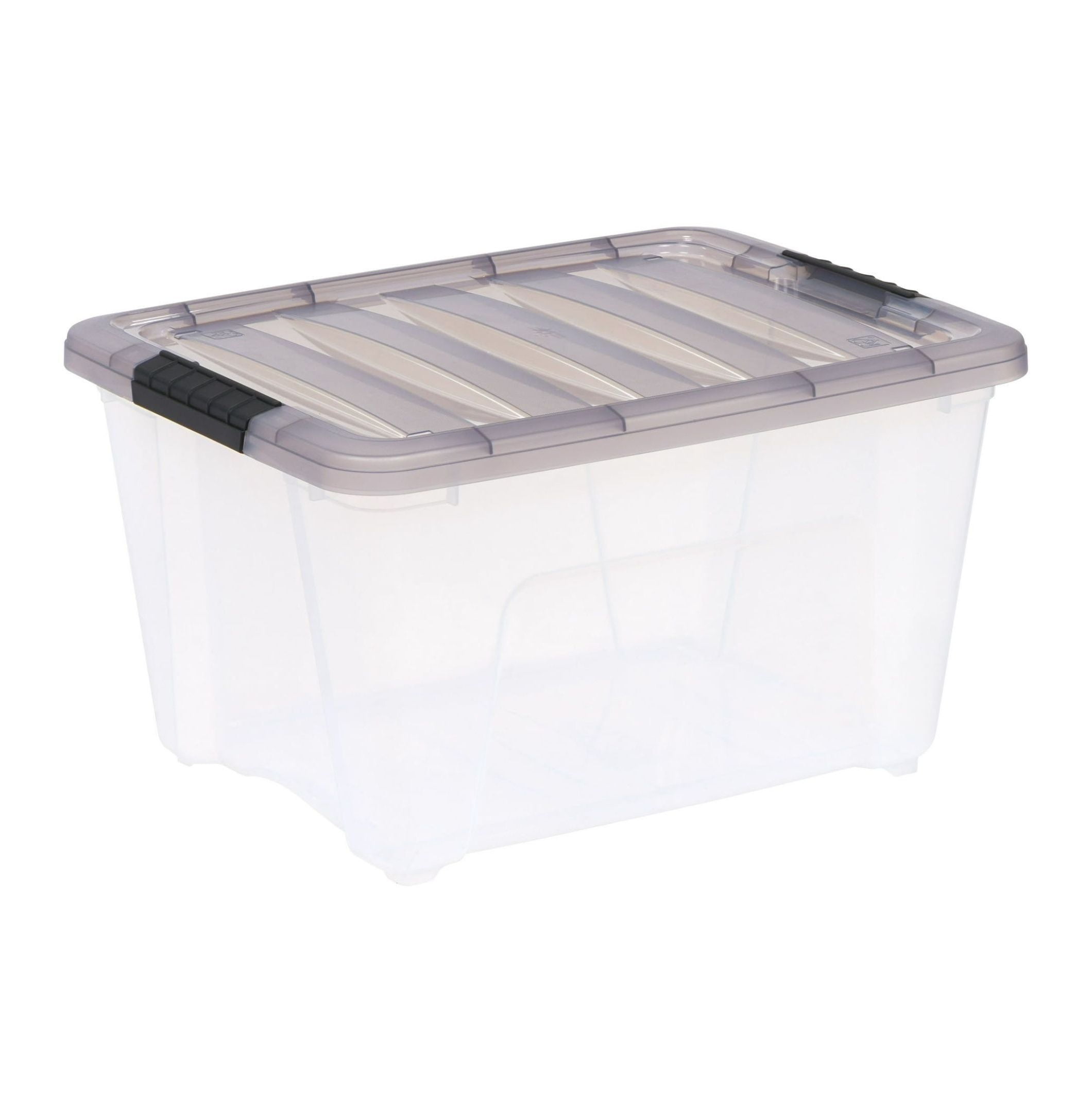32 Qt Storage Bins with Lids - Stackable Plastic Storage Containers ...
