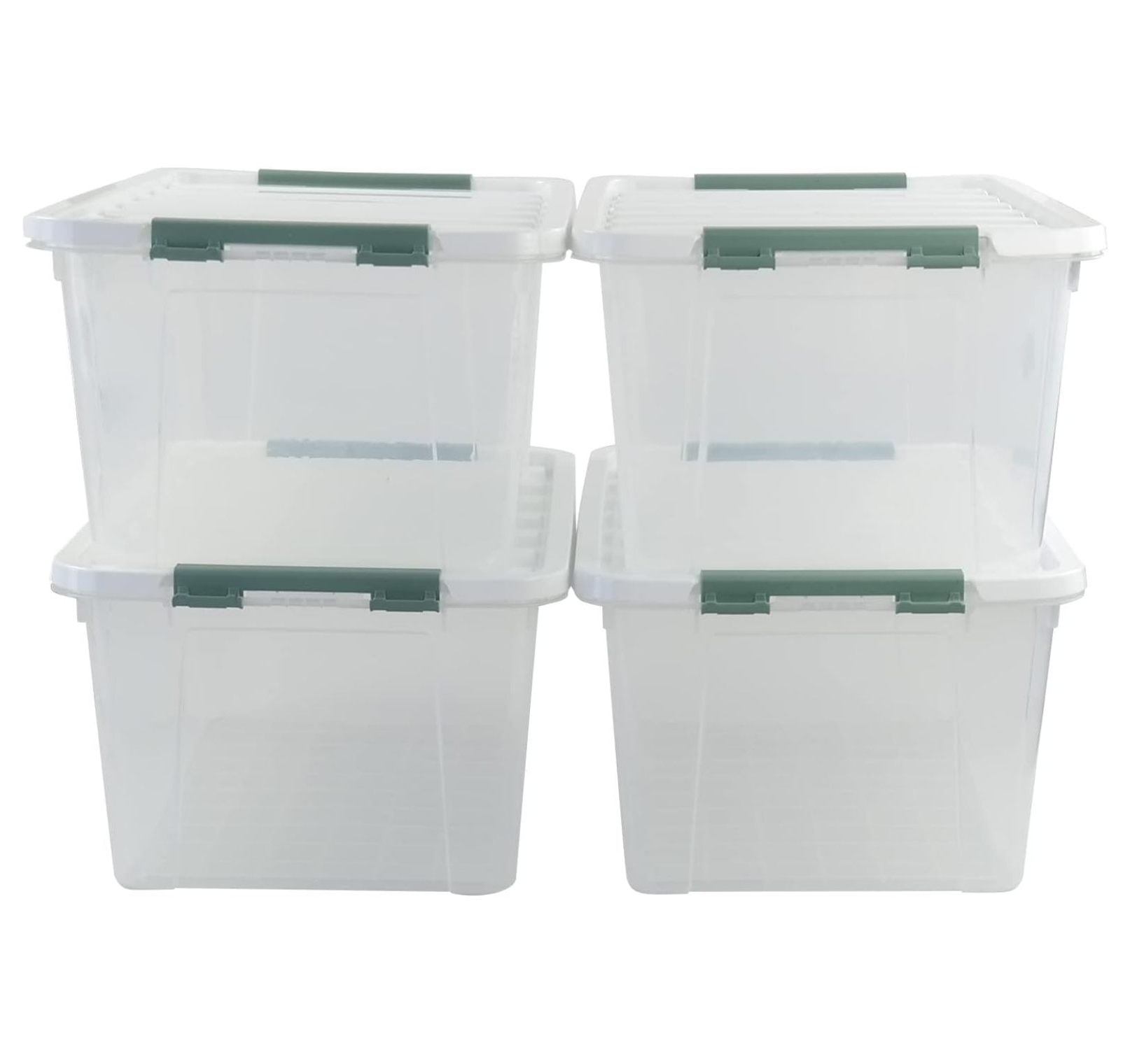 32 Quart Clear Storage Boxes with Lid, 4 Packs, Multipurpose Plastic ...