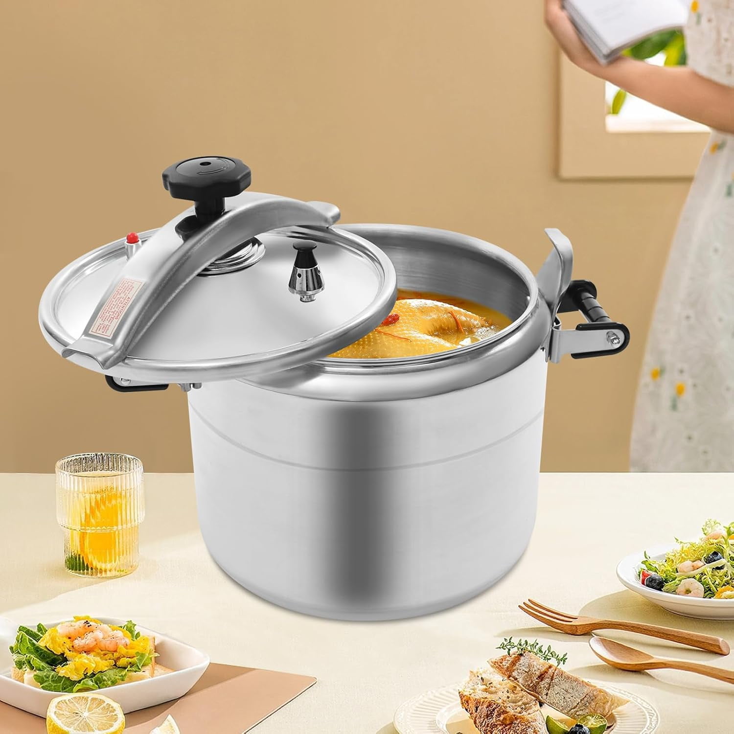 32 Quart Pressure Cooker Aluminum Pressure Canner, Large Capacity ...