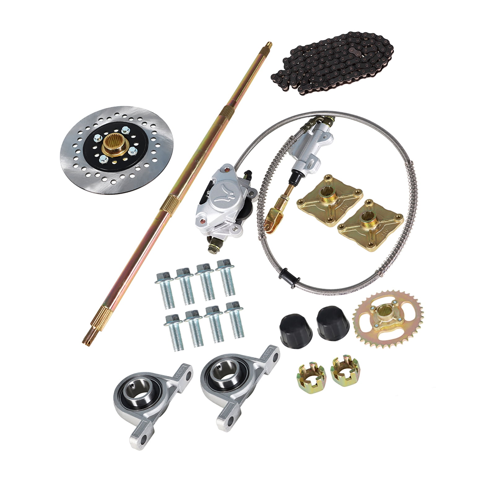 Universal 32" Rear Axle Assembly Kit for Go Kart, ATV, Trike, Golf Cart ...